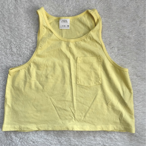 Zara | Shirts & Tops | Girls Sunny Yellow Tank | Poshmark